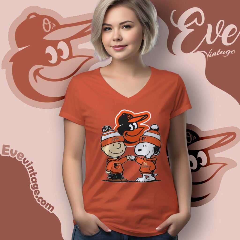 Charlie Brown And Snoopy Baltimore Orioles Shirt - EVE Vintage