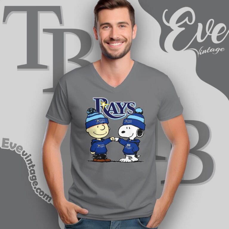 Charlie Brown And Snoopy Tampa Bay Rays Shirt - EVE Vintage