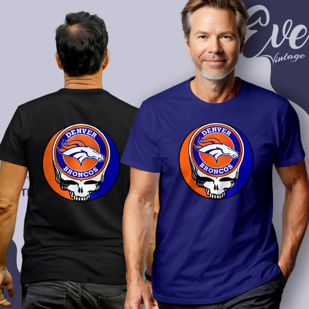 Denver Broncos Steal Your Face Grateful Dead Shirt - EVE Vintage