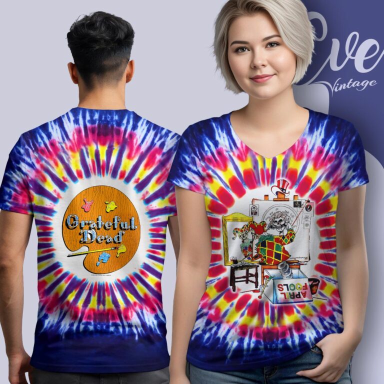 Grateful Dead April Fools 1996 Triple Self-Portrait Tie-dye Shirt - EVE ...