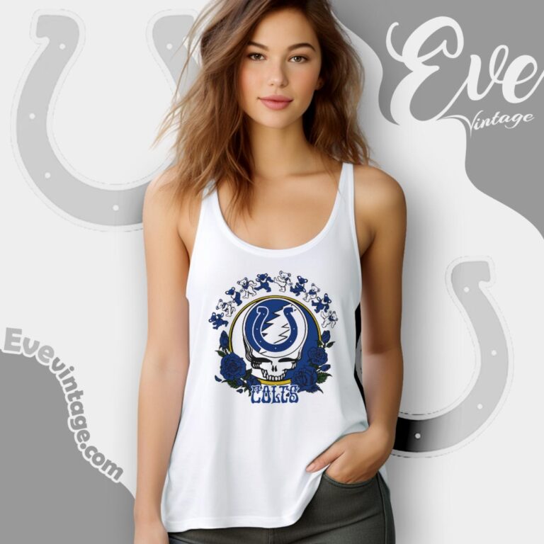 Grateful Dead Indianapolis Colts Roses Dancing Bears Shirt – EVE Vintage