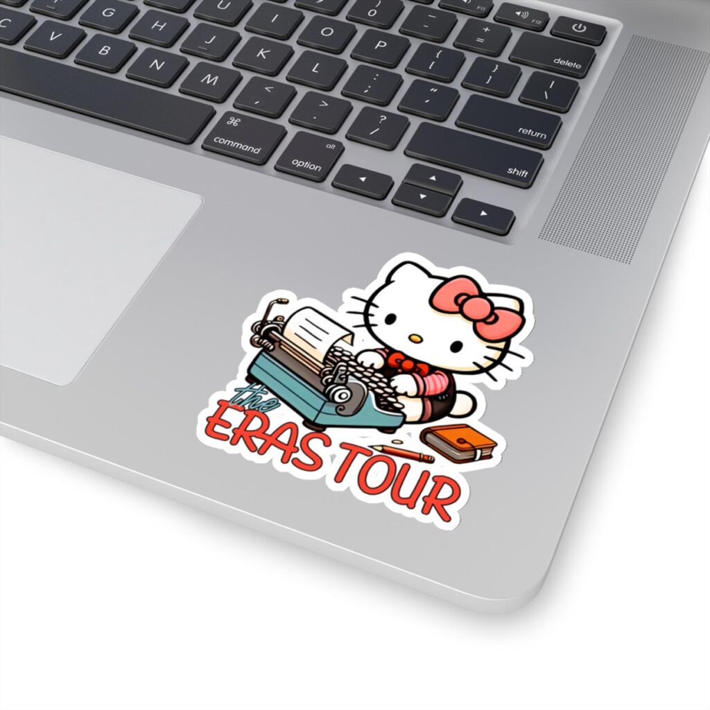 Hello Kitty Typing Eras Tour Sticker - EVE Vintage
