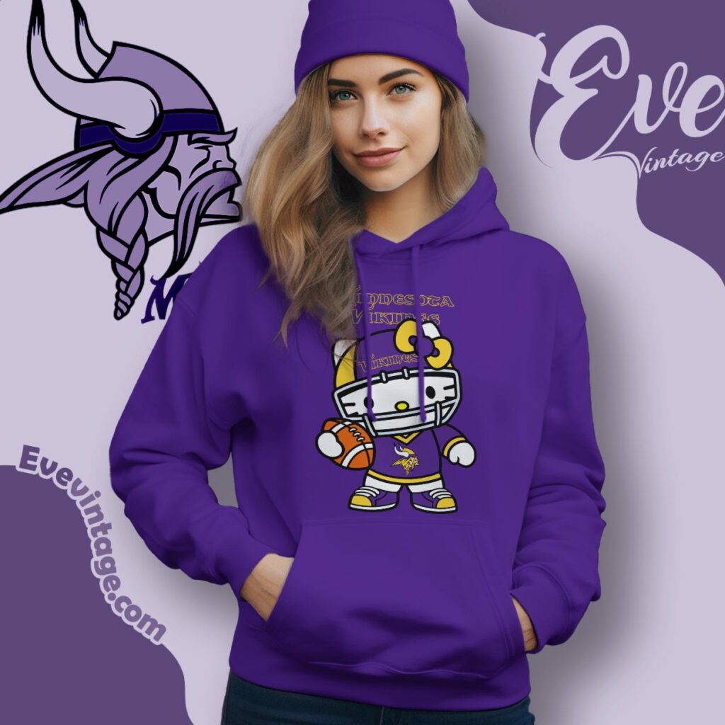 Minnesota Vikings Hello Kitty Shirt - EVE Vintage