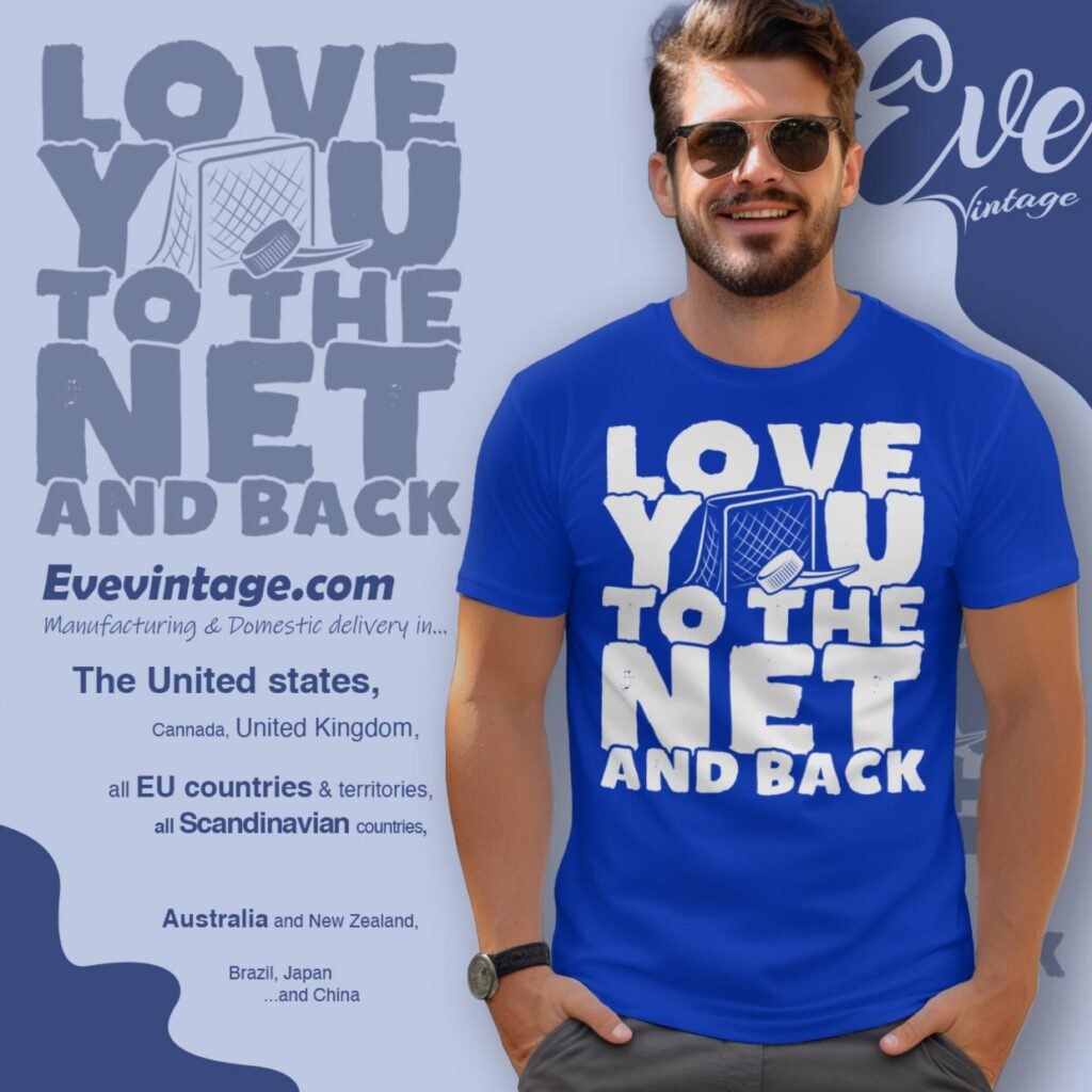 Puck And Goalie Net For Hockey Players T-Shirt - EVE Vintage