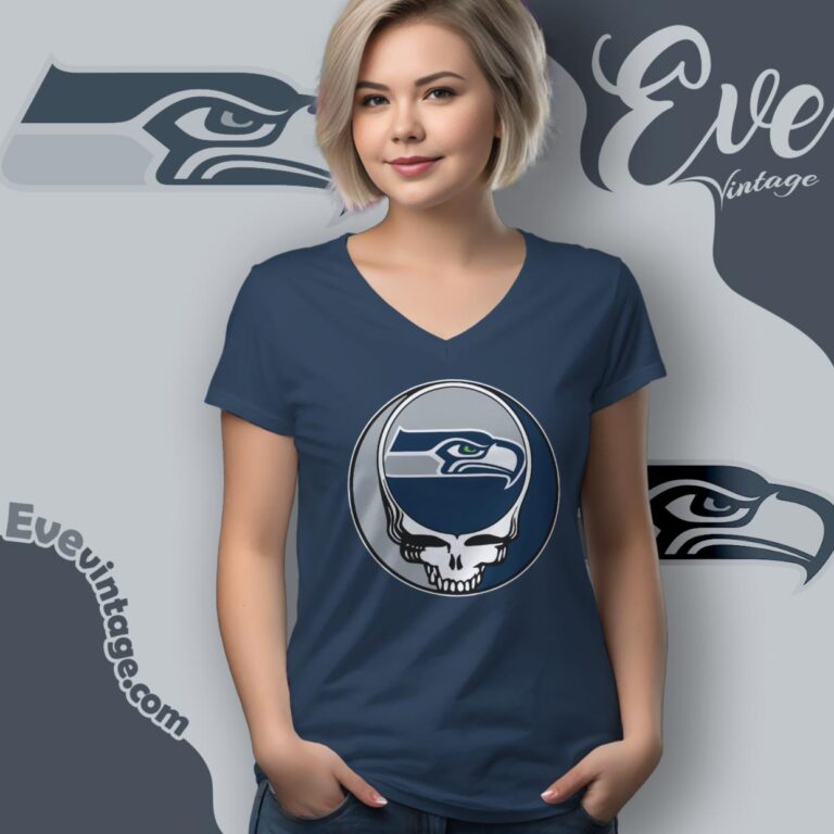 Seattle Seahawks Steal Your Face Grateful Dead Shirt - EVE Vintage