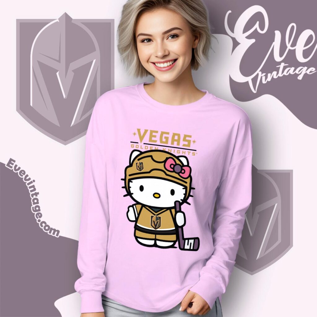 Vegas Golden Knights Hello Kitty Shirt - EVE Vintage
